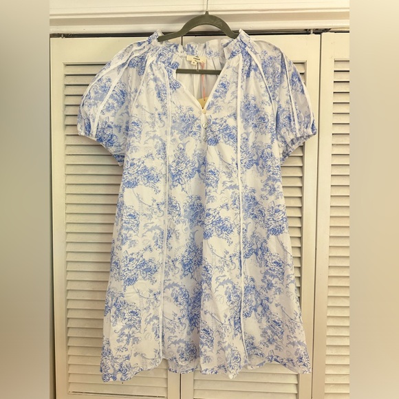 entro | Dresses | Nwt Entro Chinoiserie Blue White Mini Dress | Poshmark